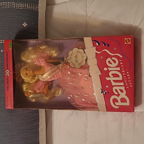 Mattel | Toys | Vintage 992 Barbie Anniversary Star Walmart 3th Nib ...